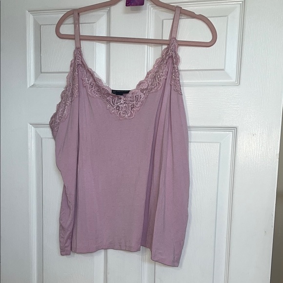 INC International Concepts | Tops | 74 Lace Trim Pink Cami Top | Poshmark